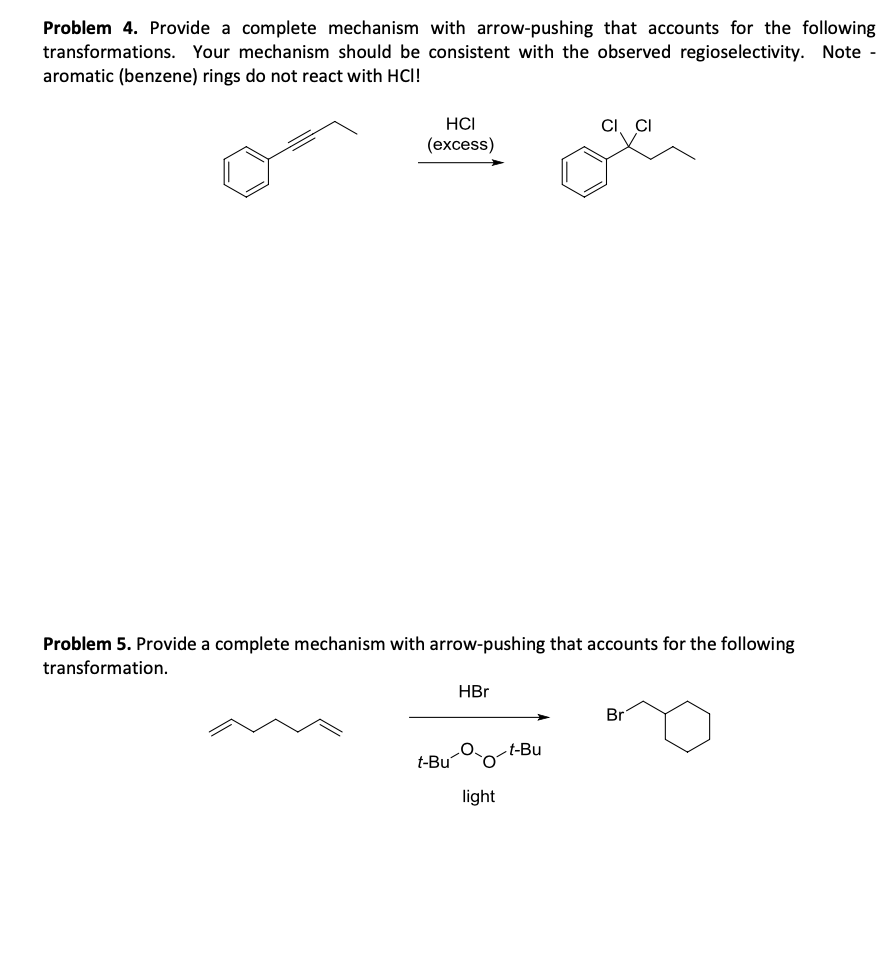 Solved Problem 4. Provide a complete mechanism with | Chegg.com