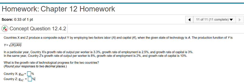 Solved Homework: Chapter 12 Homework Score: 0.33 of 1 pt %) | Chegg.com