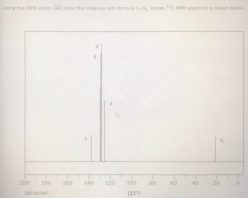 Solved Using the JSME editor (2) draw the molecule with | Chegg.com