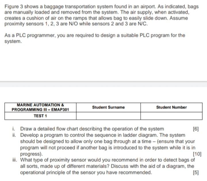 Solved i. Develop a PLC program in Ladder diagram to perform | Chegg.com