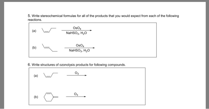 Solved 5. Write stereochemical formulas for all of the | Chegg.com
