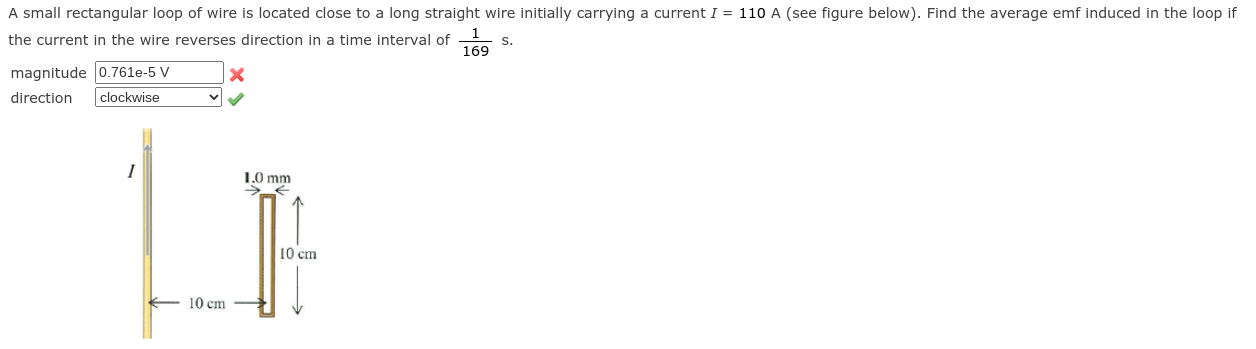 Solved A small rectangular loop of wire is located close to | Chegg.com