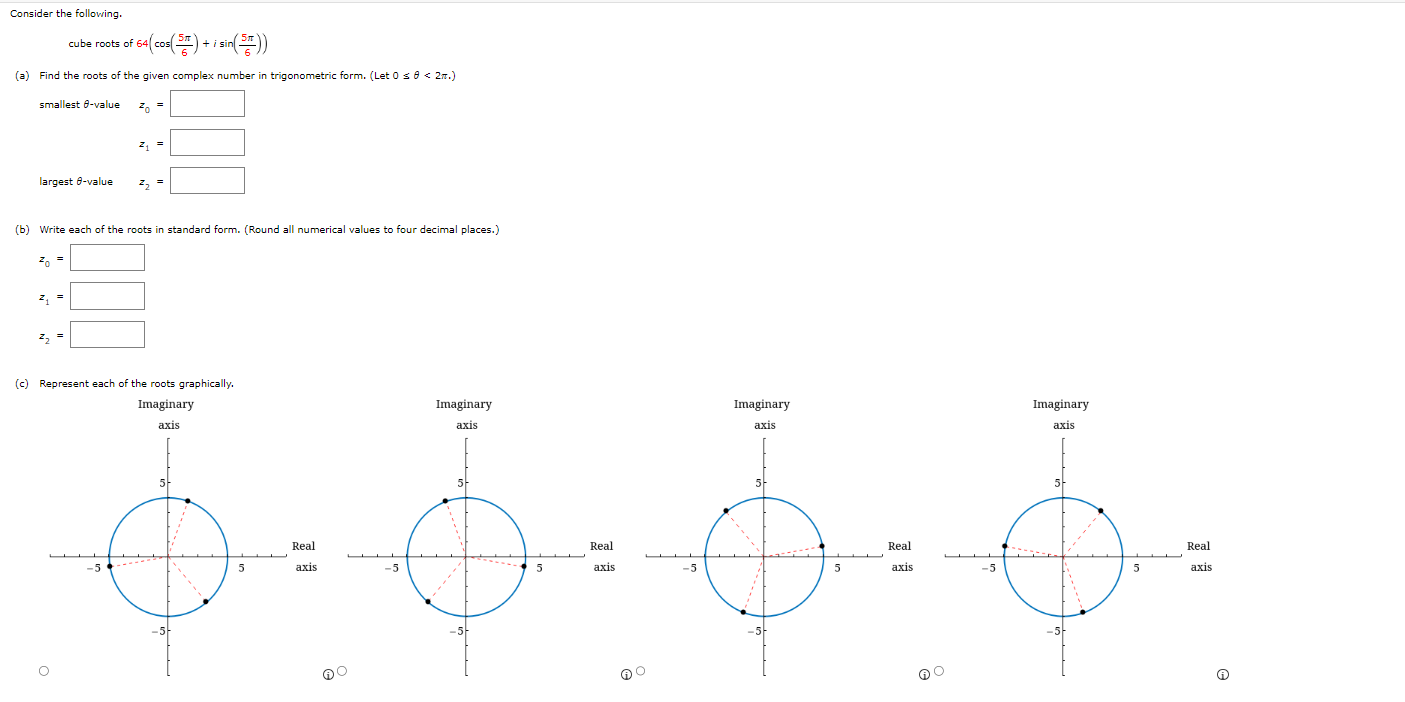 Solved Consider the following. cube roots of | Chegg.com