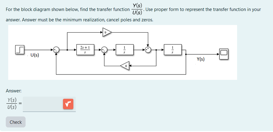 Solved For the block diagram shown below, find the transfer | Chegg.com