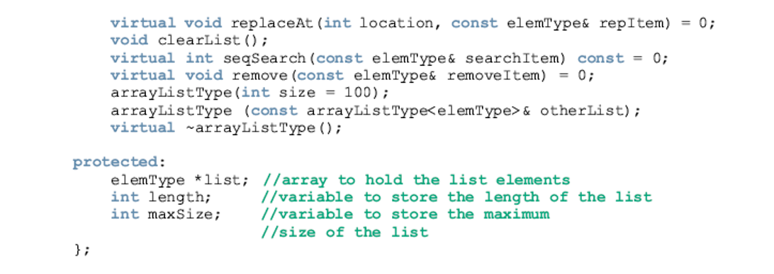 Solved Write the definition of the class template | Chegg.com