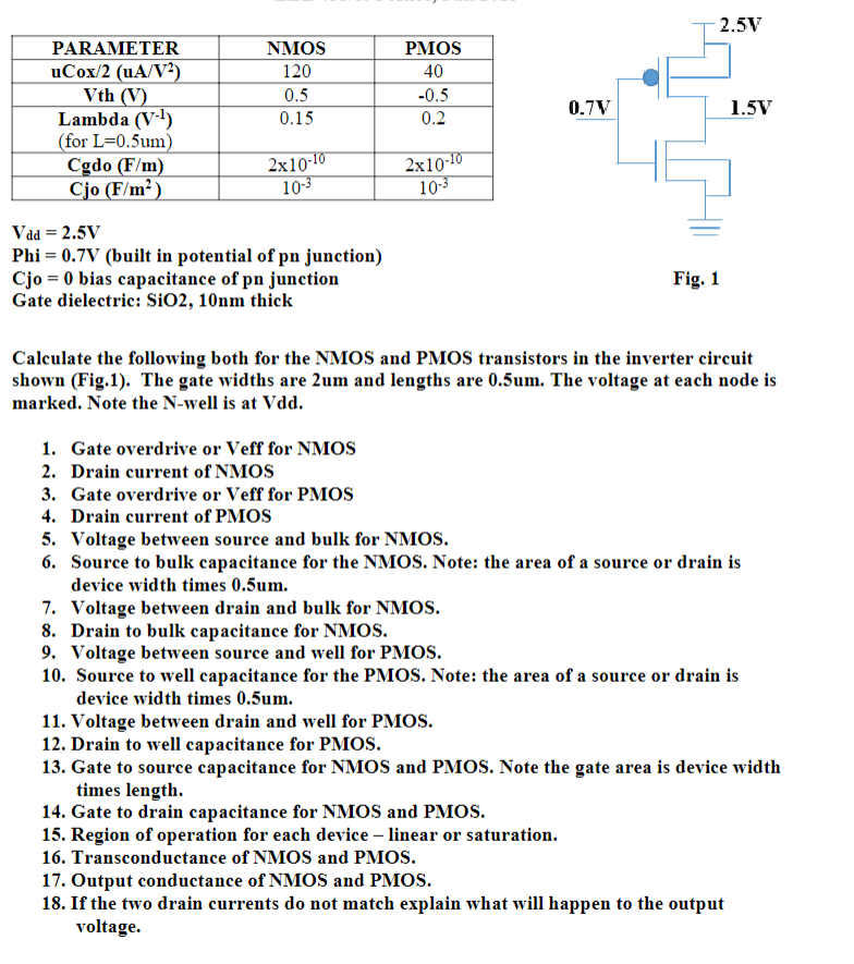 Solved \\[ \\begin{array}{l} \\mathrm{V}_{\\mathrm{dd}}=2.5 | Chegg.com