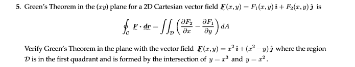 Solved Green's Theorem in the (xy) plane for a 2D Cartesian | Chegg.com
