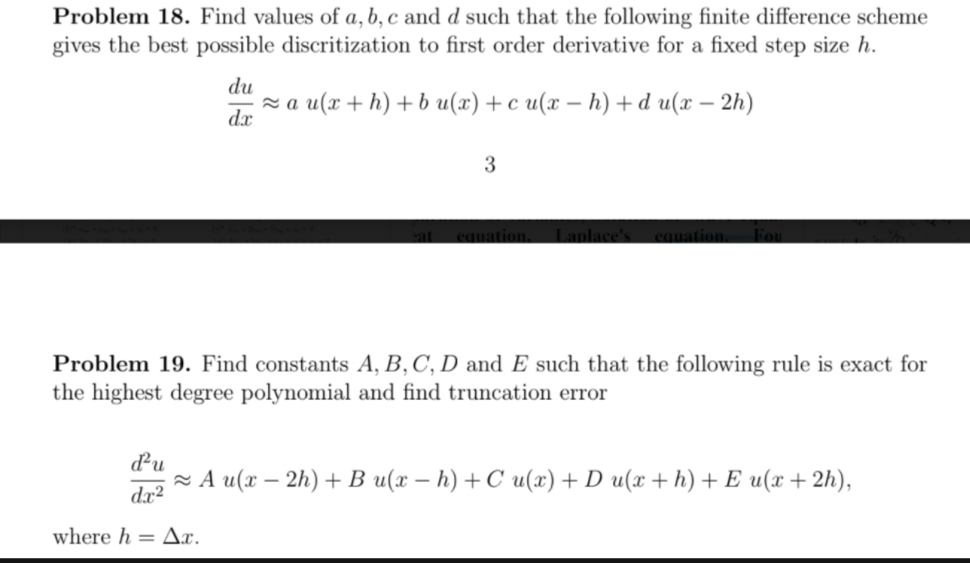Solved Problem 18. Find values of a,b,c and d such that the | Chegg.com