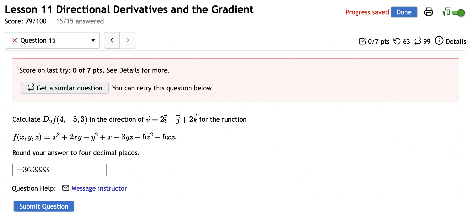 Solved Lesson 11 Directional Derivatives and the Gradient | Chegg.com