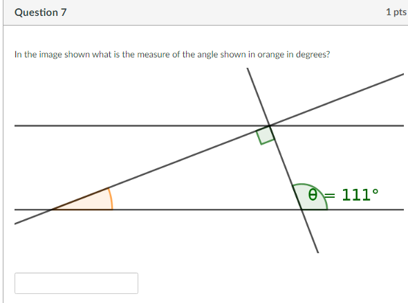 Solved In the image shown what is the measure of the angle | Chegg.com
