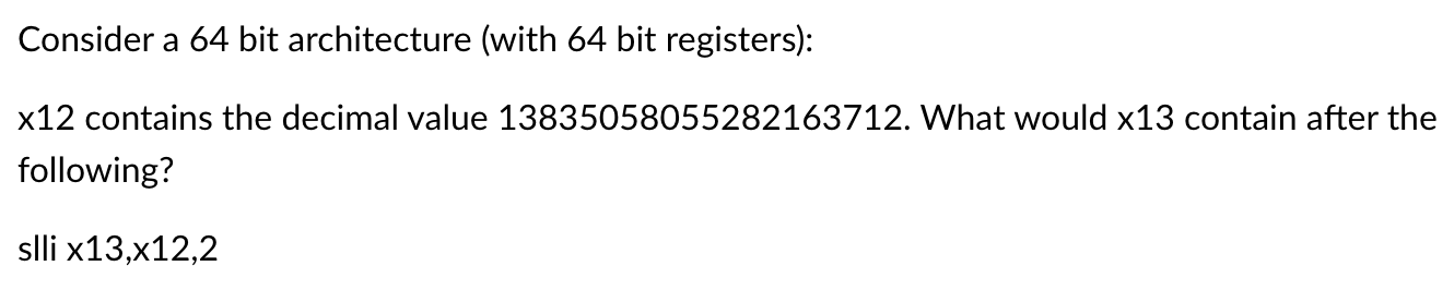Solved Consider a 64 bit architecture (with 64 bit | Chegg.com