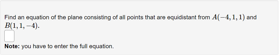 Solved Find an equation of the plane consisting of all | Chegg.com