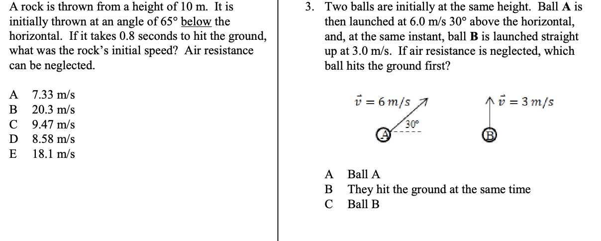 Solved A rock is thrown from a height of 10 m. It is | Chegg.com