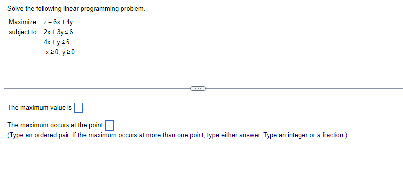 Solved Solve the following linear programming problem. | Chegg.com