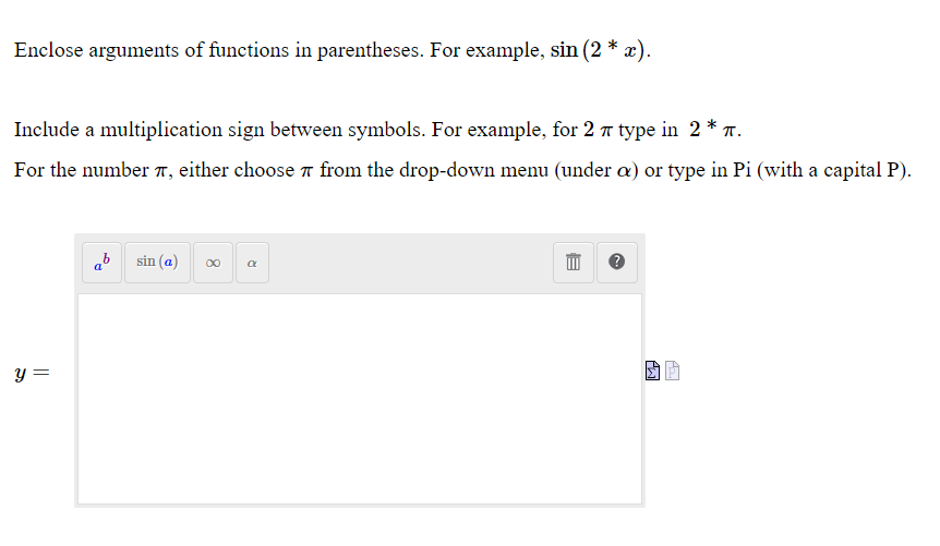 Solved Enclose arguments of functions in parentheses. For | Chegg.com