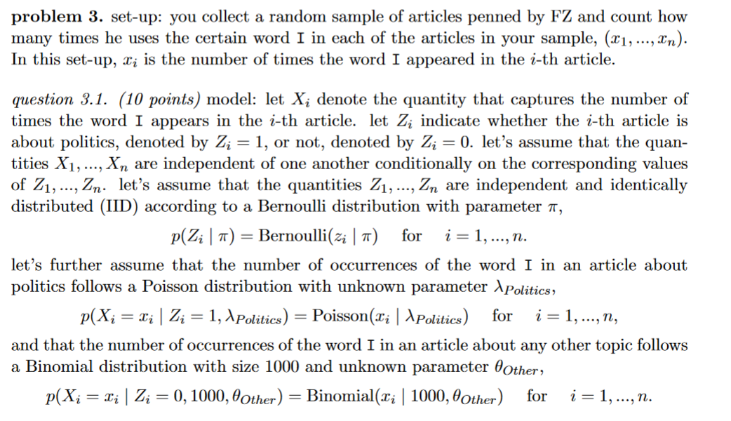 Solved problem 3. set-up: you collect a random sample of | Chegg.com