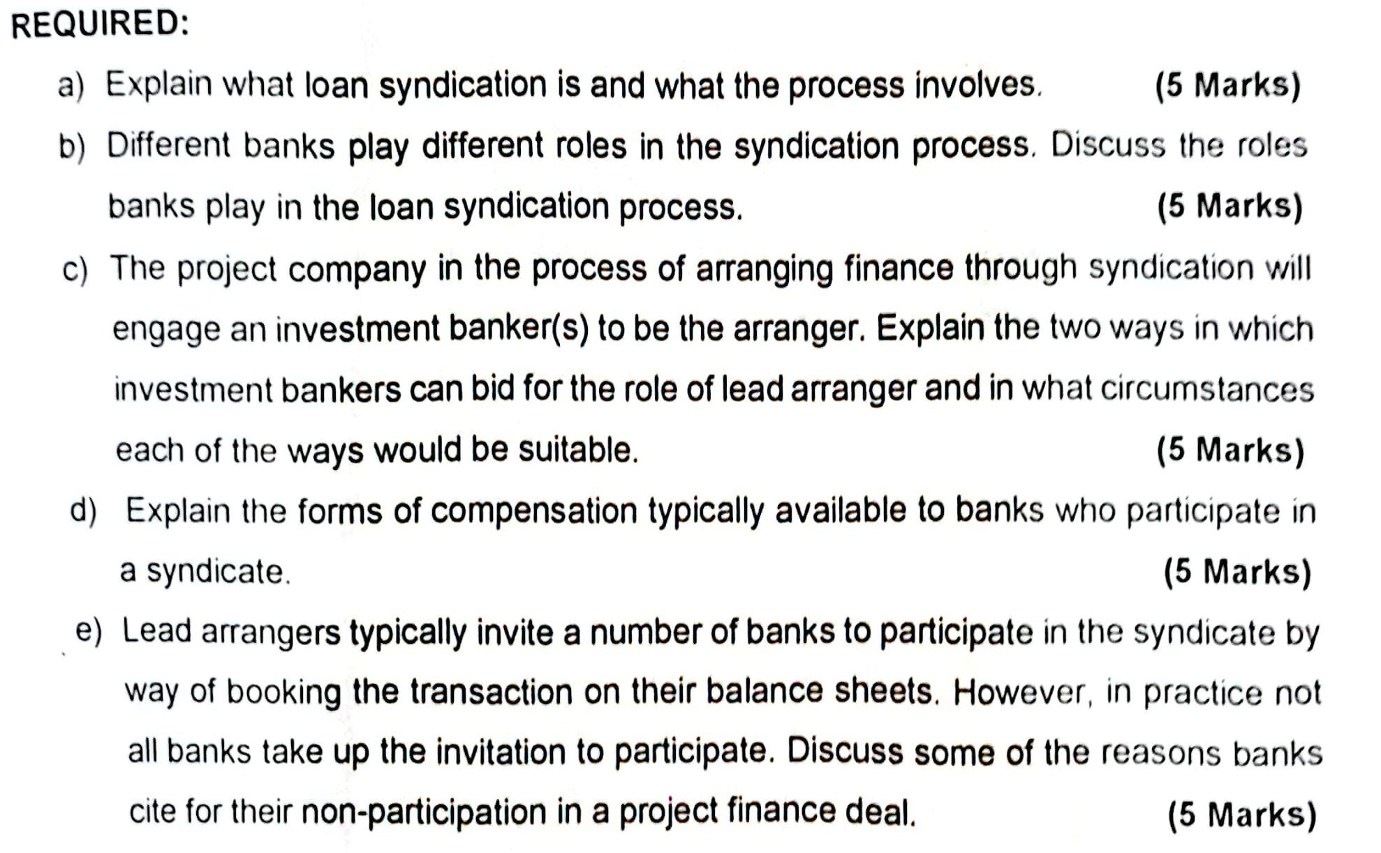 Solved a) Explain what loan syndication is and what the | Chegg.com