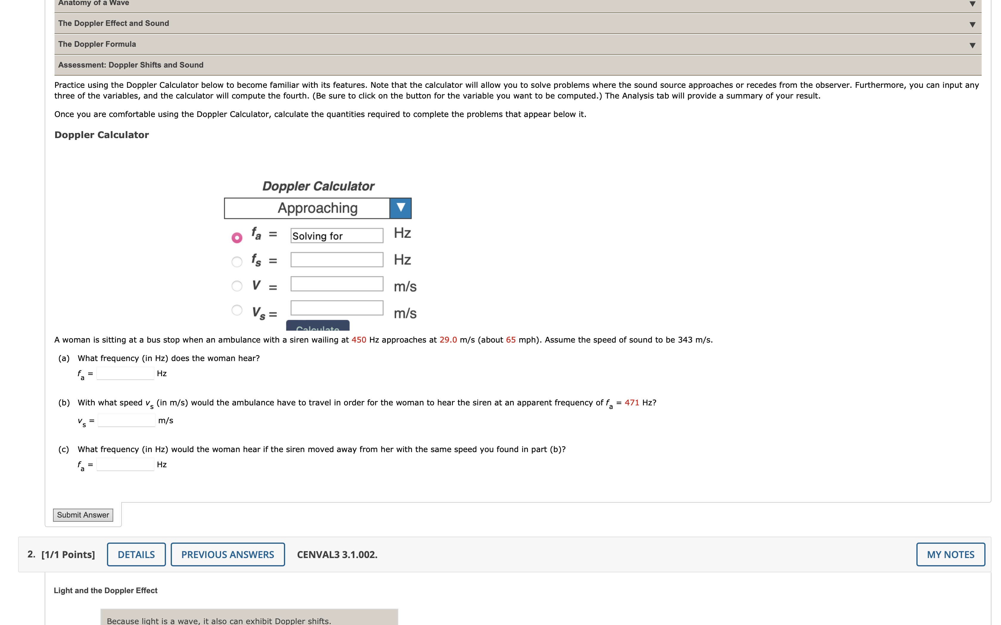 Solved Once you are comfortable using the Doppler | Chegg.com