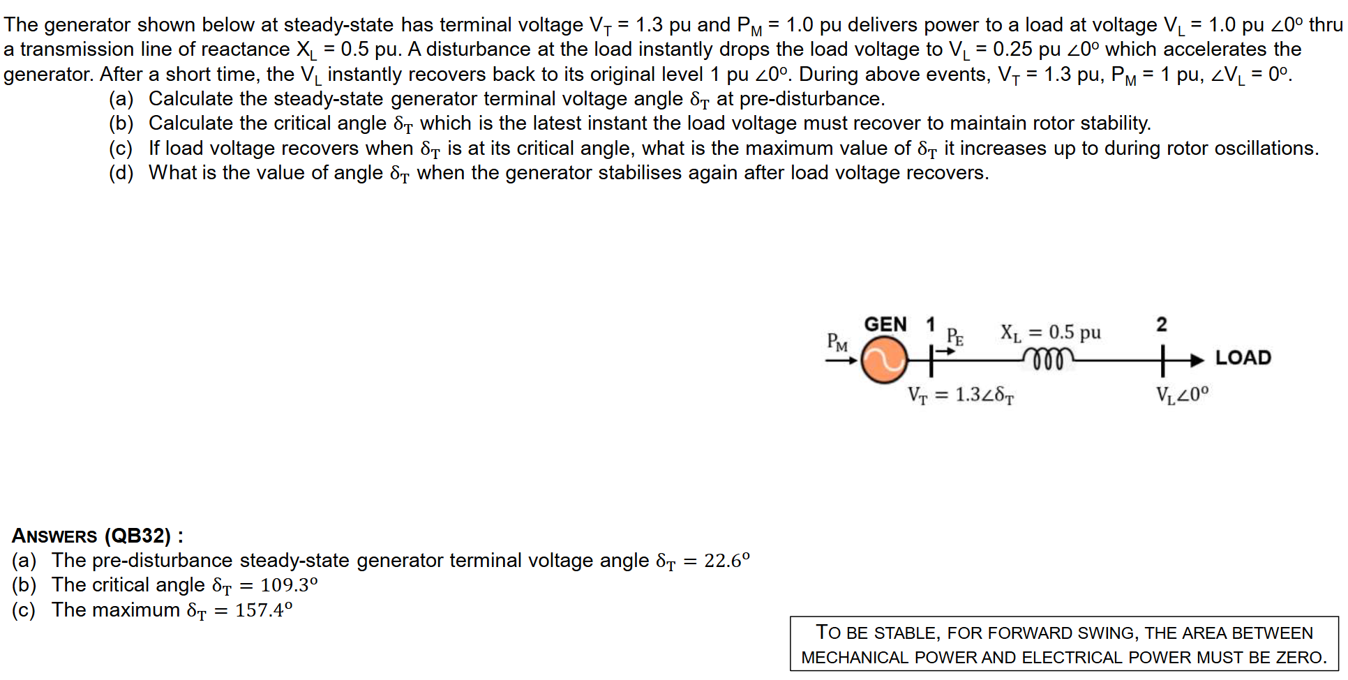 Solved The generator shown below at ﻿steady-state has | Chegg.com