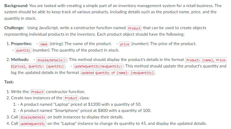 Solved Background: You are tasked with creating a simple | Chegg.com