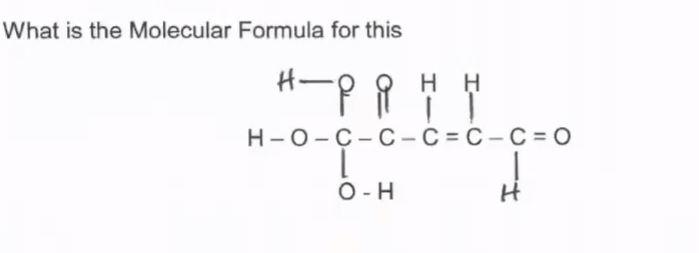 Solved What is the Molecular Formula for this HH и Hopi H | Chegg.com