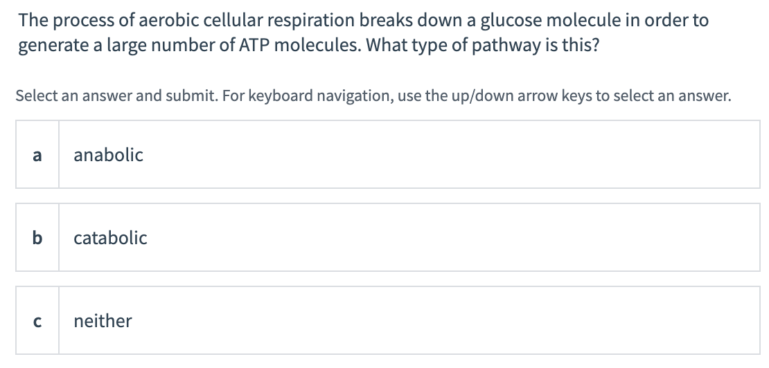 Solved The process of aerobic cellular respiration breaks | Chegg.com