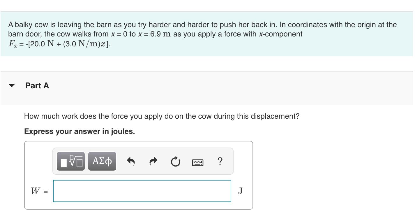 Solved A balky cow is leaving the barn as you try harder and | Chegg.com