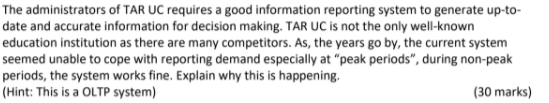 Solved Consider the TAR UC information system case Tunku | Chegg.com