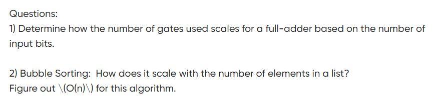 Solved Questions: 1) Determine how the number of gates used | Chegg.com