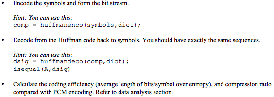 PART 1: In this exercise, Huffman coding will be | Chegg.com