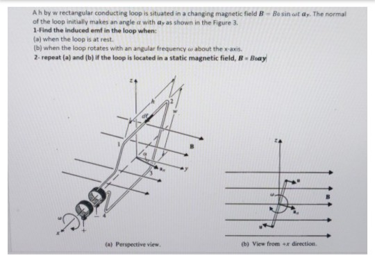 Solved A h by w rectangular conducting loop is situated in a | Chegg.com