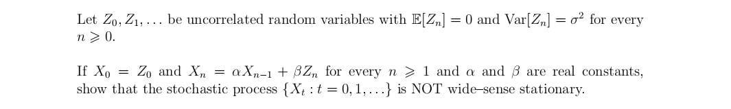 Solved Let 20, 21, ... be uncorrelated random variables with | Chegg.com
