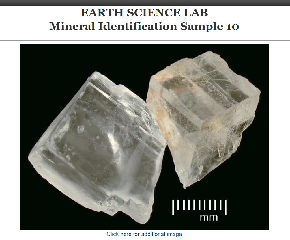 Solved EARTH SCIENCE LAB Mineral Identification Sample 8 | Chegg.com