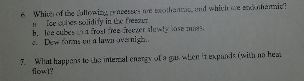 Solved a. Ice cubes solidify in the freezer. b. Ice cubes in | Chegg.com