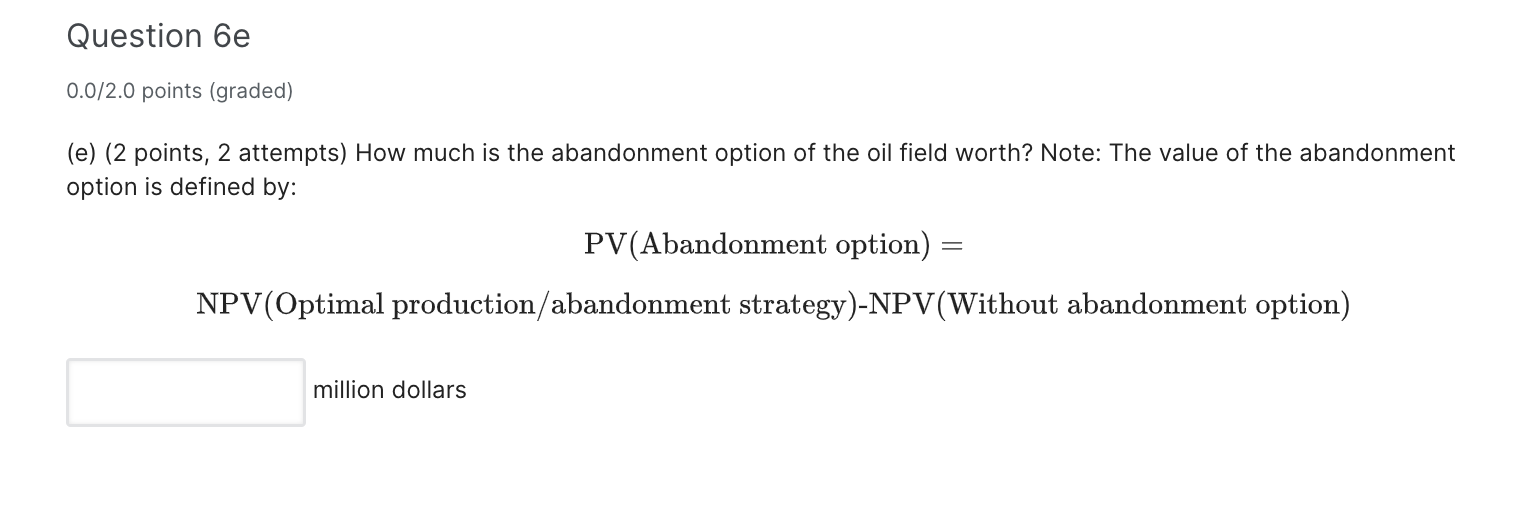 An oil company owns an oil field which can produce 1 | Chegg.com