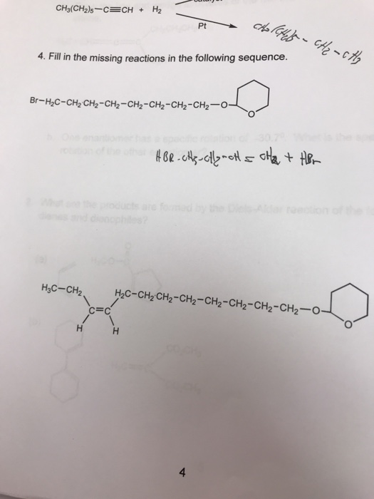 Solved Pt -3 4. Fill in the missing reactions in the | Chegg.com