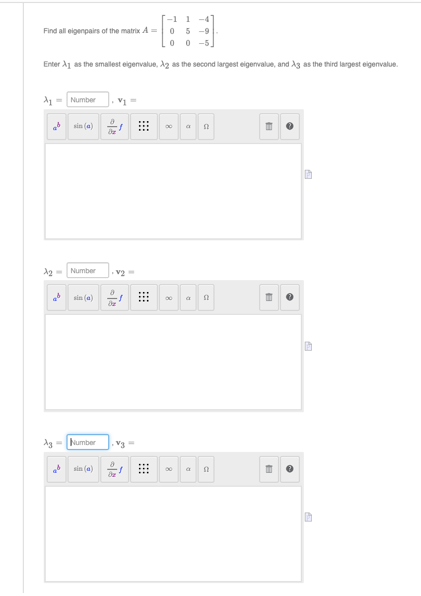Solved 1 Find all eigenpairs of the matrix A = 0 0 5 0 -4 -9 | Chegg.com