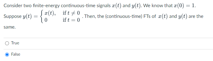 Solved Consider two finite-energy continuous-time signals | Chegg.com