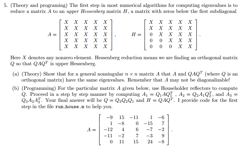 5. (Theory and programing) The first step in most | Chegg.com