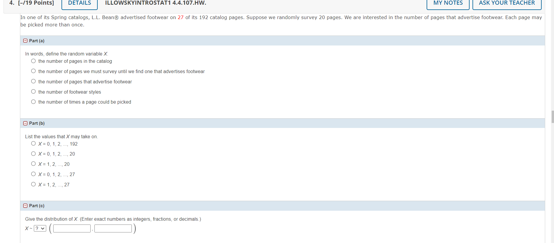 Solved 4. [-/19 Points] DETAILS ILLOWSKYINTROSTAT1 | Chegg.com