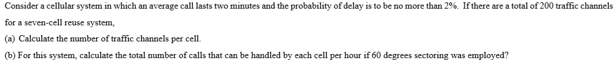 Solved Consider a cellular system in which an average call | Chegg.com
