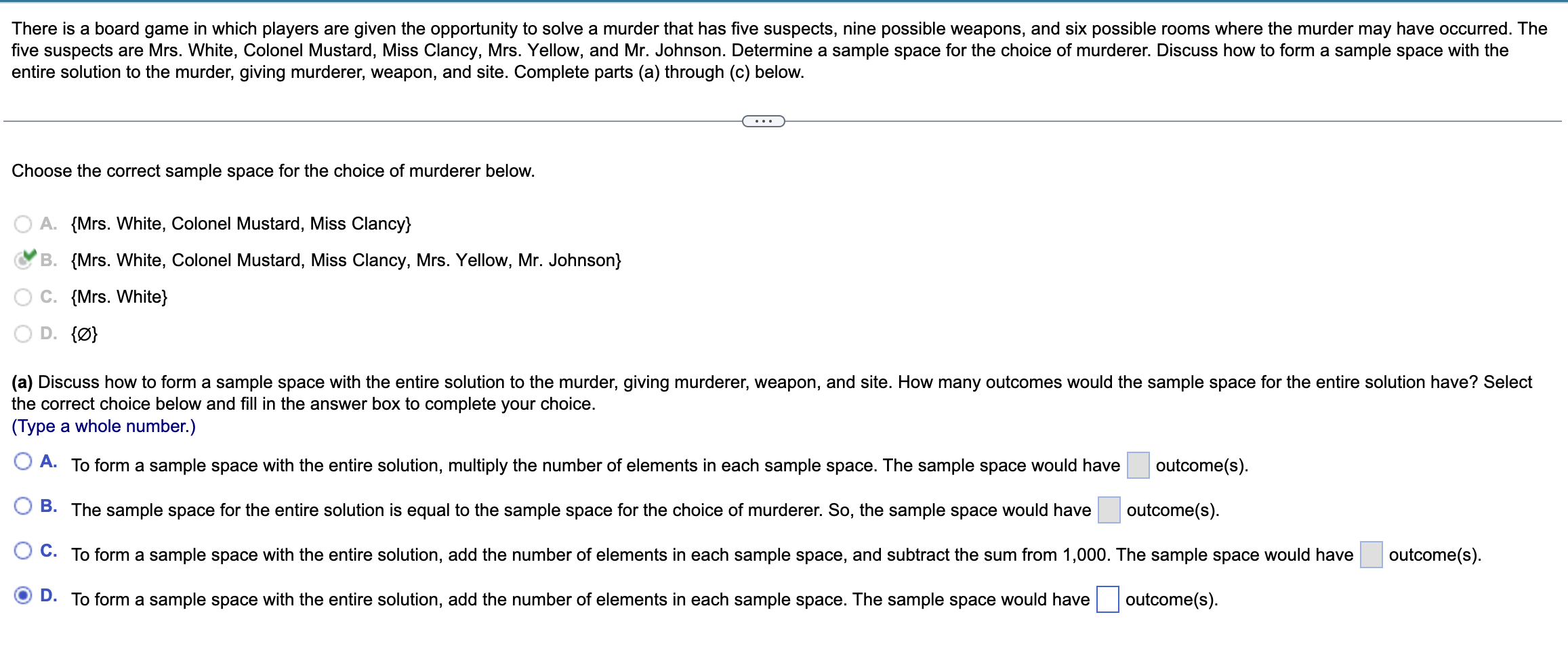 Solved There is a board game in which players are given the | Chegg.com
