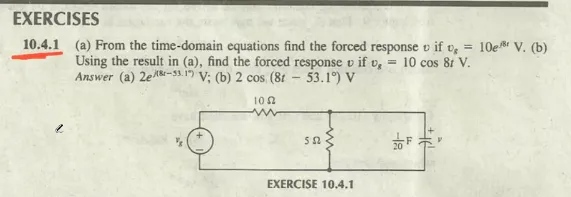 Solved 1 (a) From the time-domain equations find the forced | Chegg.com
