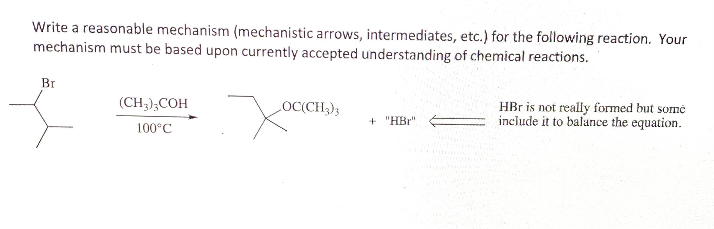 Solved Write a reasonable mechanism (mechanistic arrows, | Chegg.com