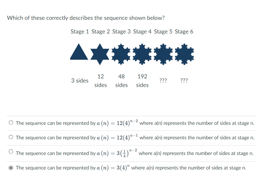 Solved Which of these correctly describes the sequence shown | Chegg.com