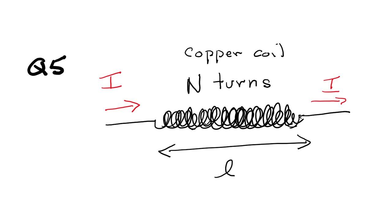 Solved A constant current of 6.4 A is moving through a coil | Chegg.com