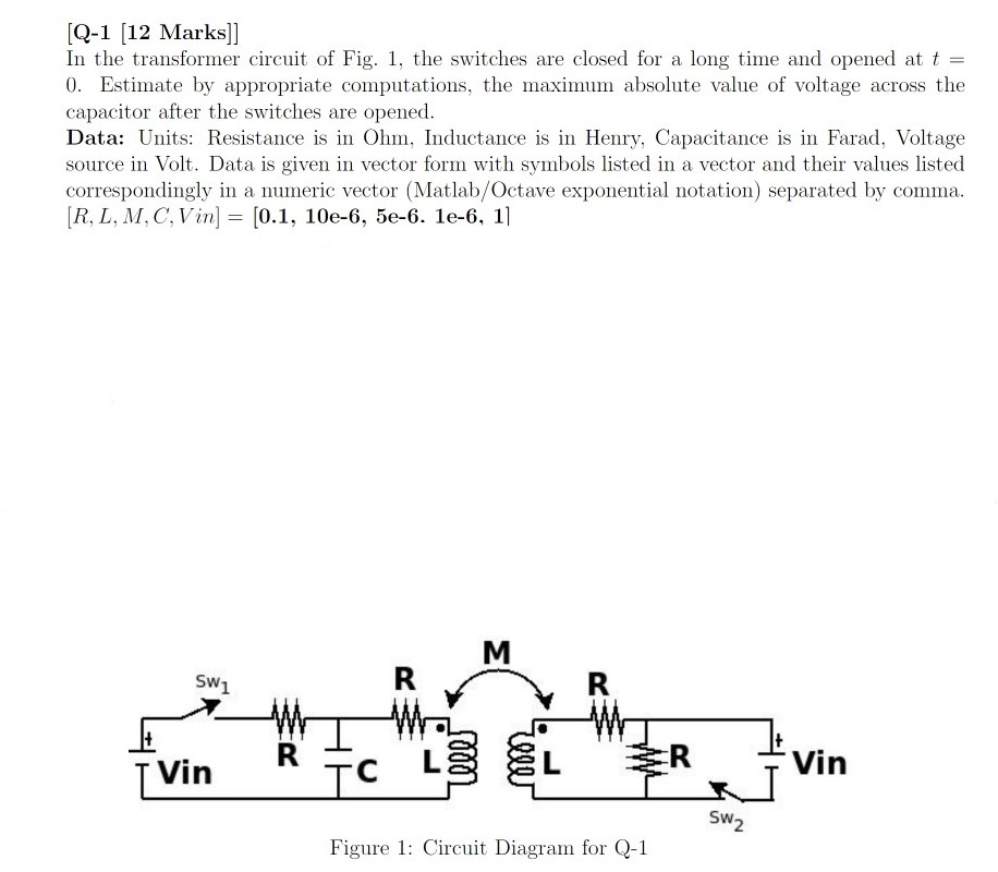 Solved [Q-1 [12 Marks]] In the transformer circuit of Fig. | Chegg.com