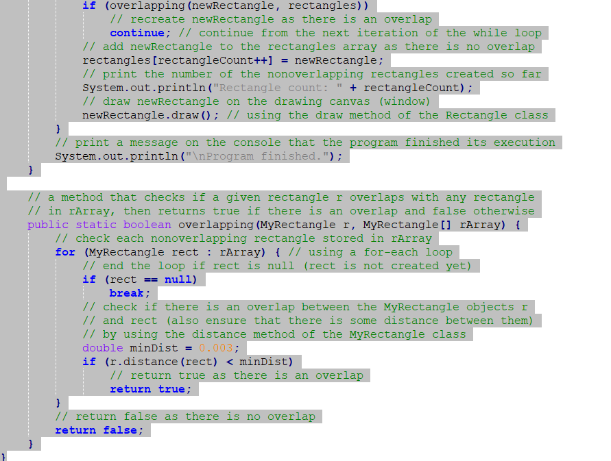 Solved writing a MyRectangle class that is compatible with | Chegg.com