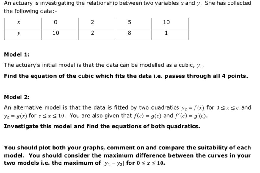 Solved An actuary is investigating the relationship between | Chegg.com