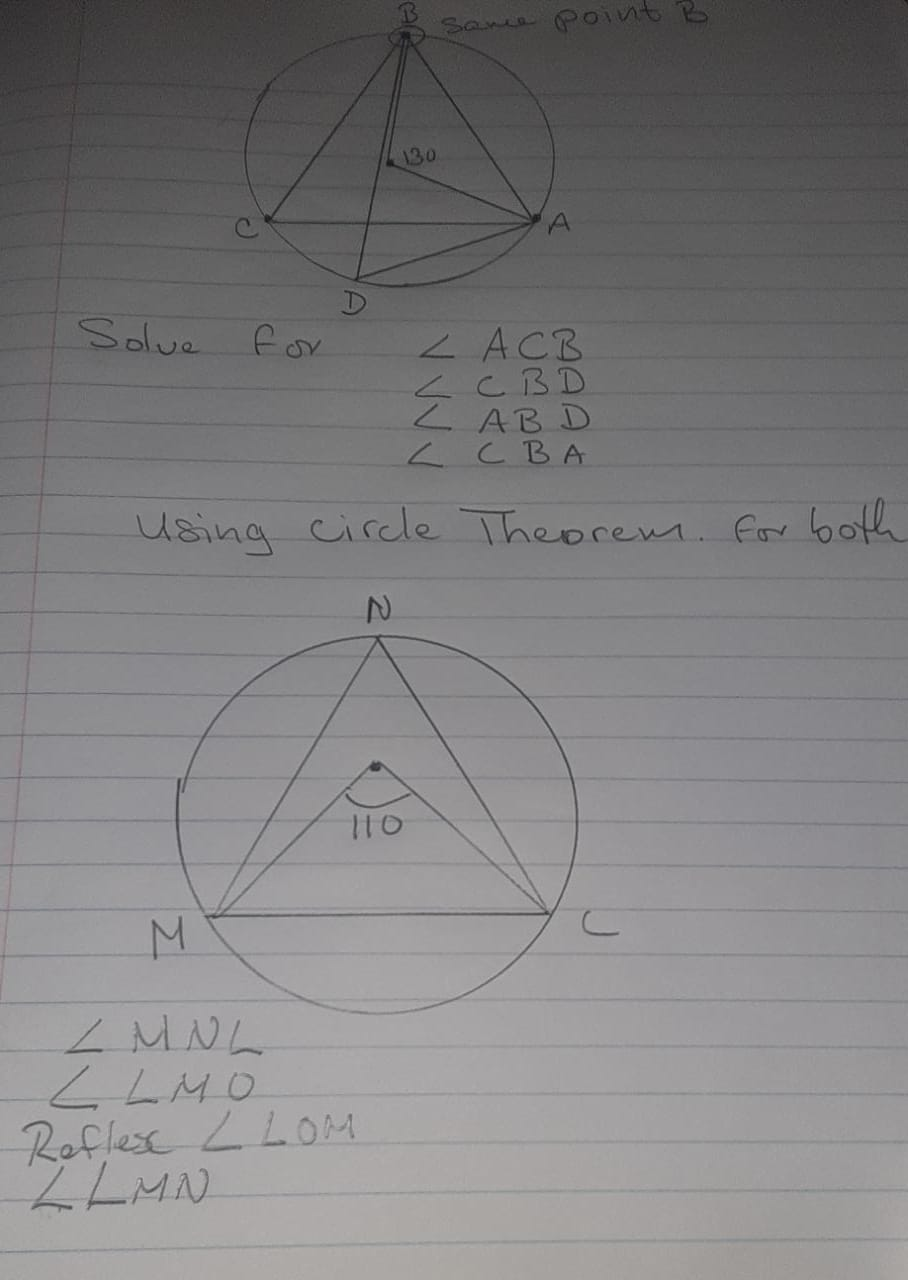 Solve for ∠ACB ∠CBD ∠CBA Using circle Theorem Solve | Chegg.com